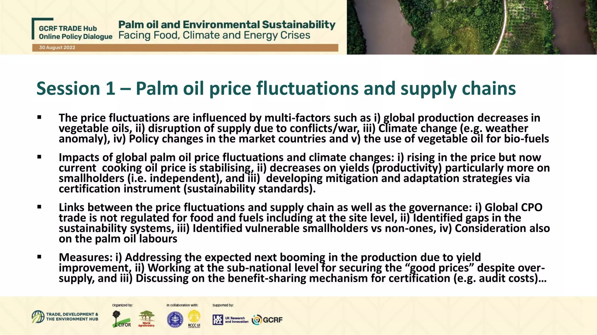 Palm oil and Environmental Sustainability: Facing Food, Climate and ...