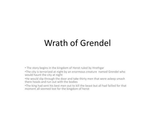 Wrath of grendel | PPT