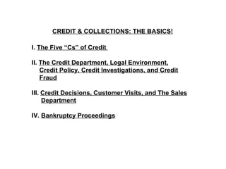 Credit Collections The Basics | PPT