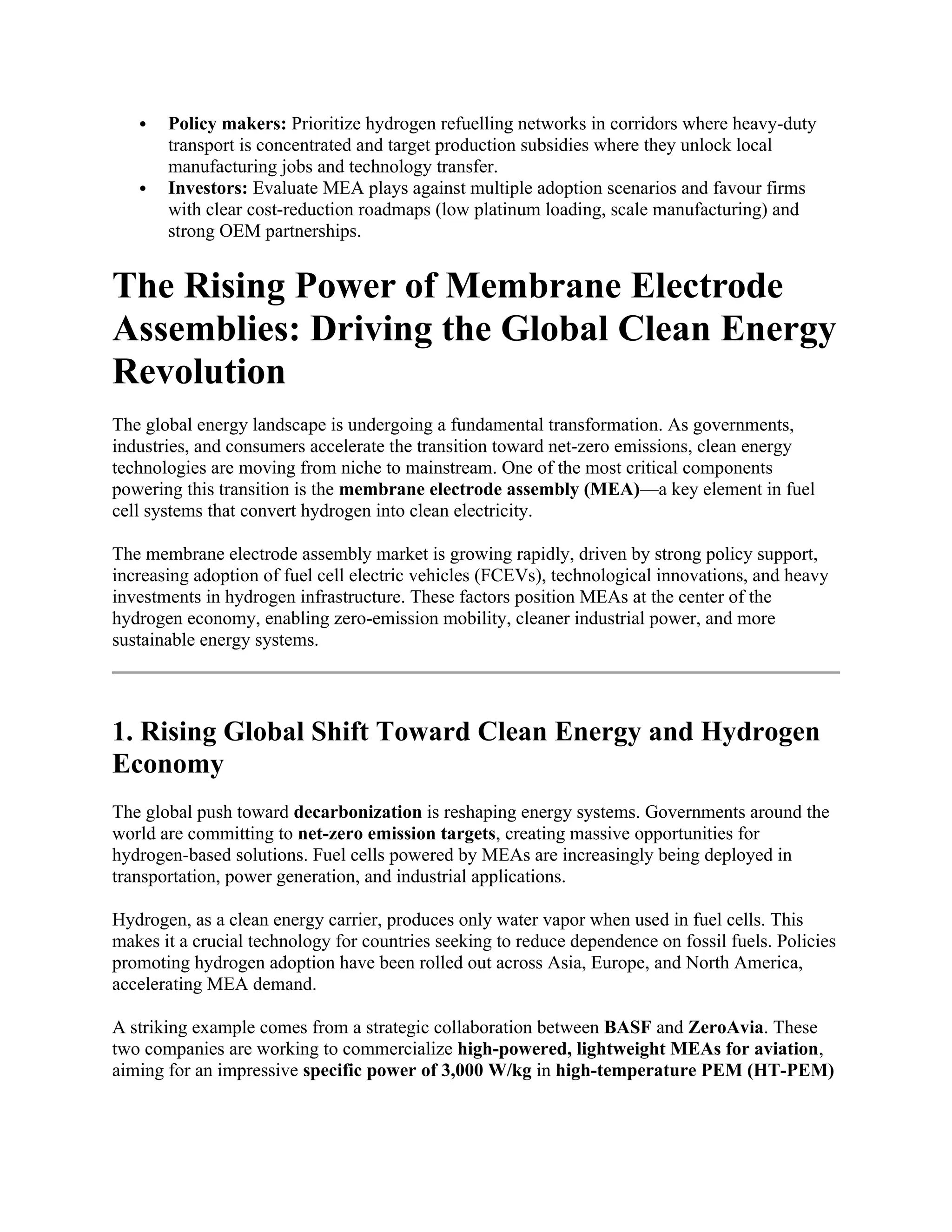 Why Is the Membrane Electrode Assembly Market Booming Amid the Global ...