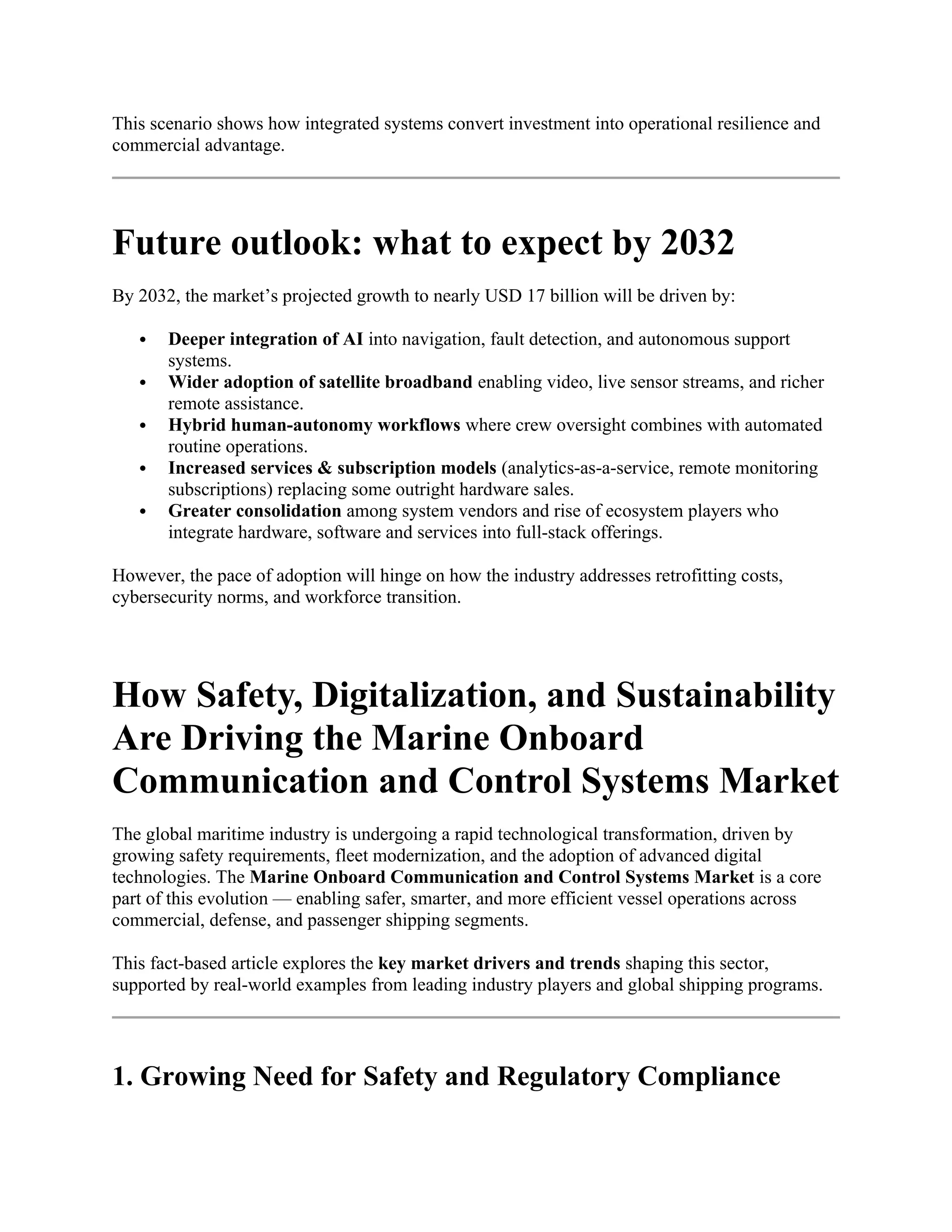 How Is the Marine Onboard Communication and Control Systems Market ...