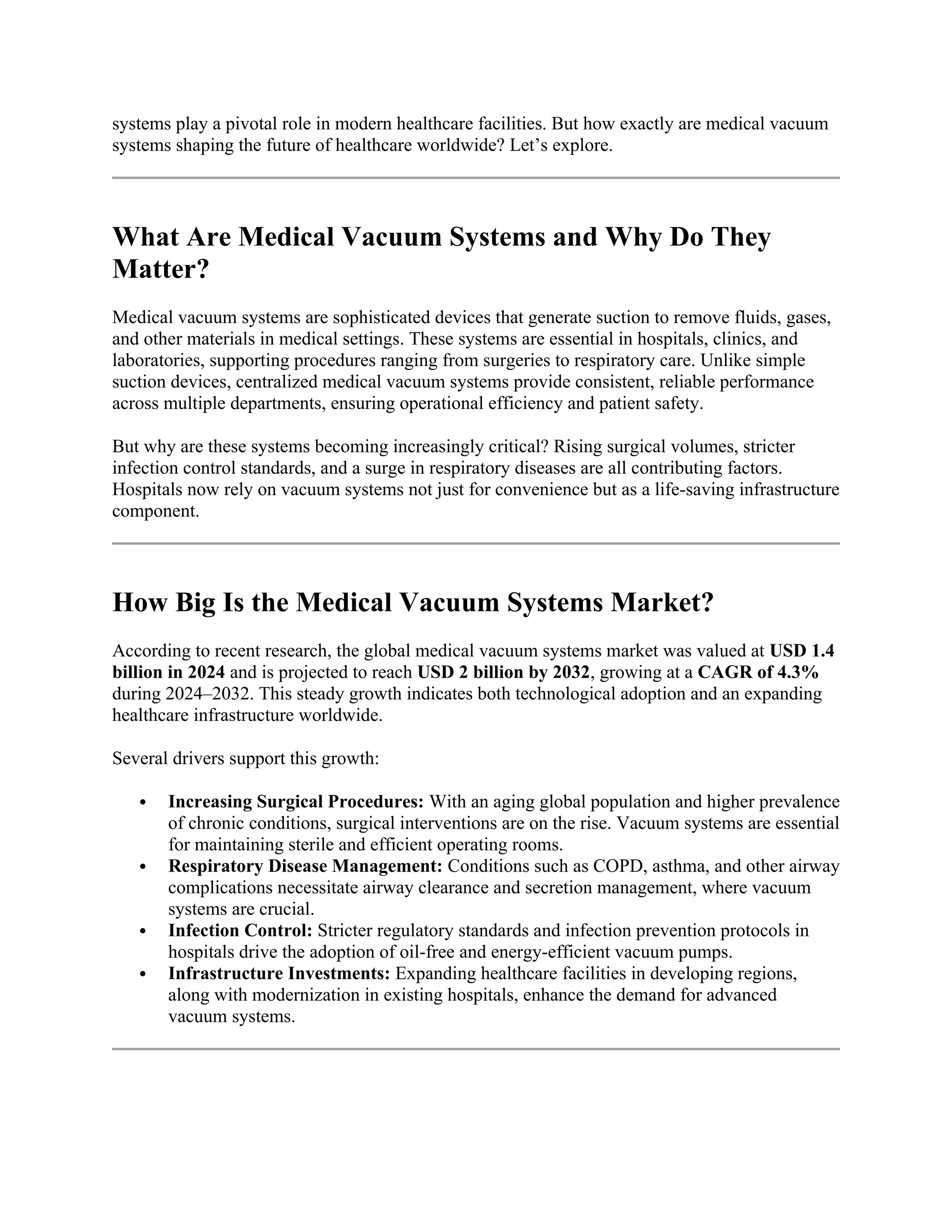 How Are Medical Vacuum Systems Shaping the Future of Healthcare Across ...
