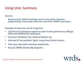 WRDS WebEx ISB | PPT