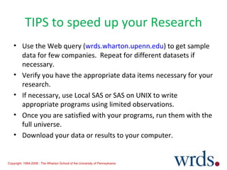 WRDS WebEx ISB | PPT