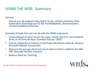 WRDS WebEx ISB | PPT