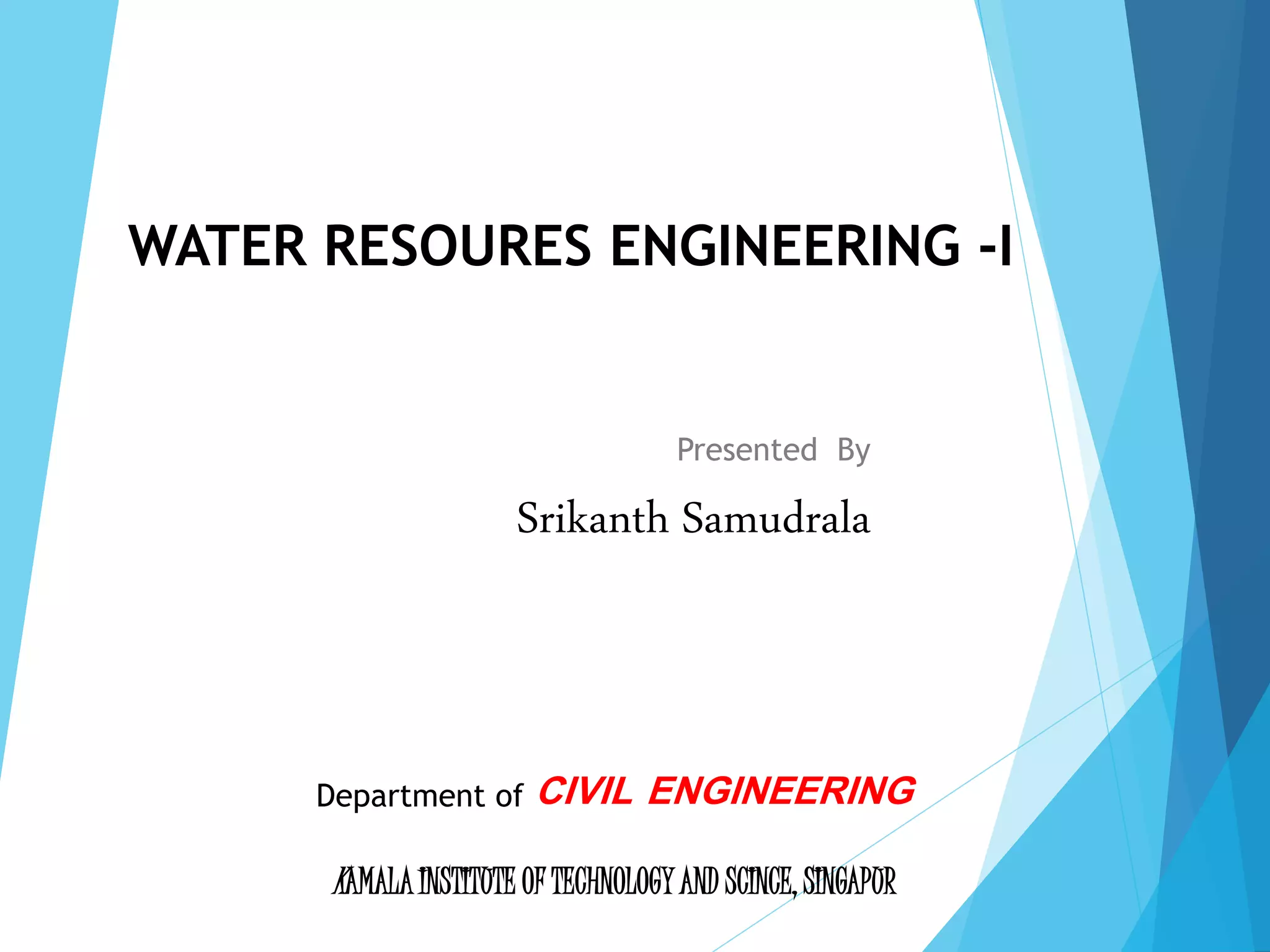 water resources engineering | PPTX