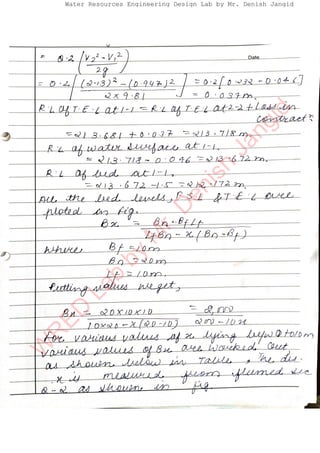WRED Water Resources Engineering Design lab Record work by Mr.Denish ...