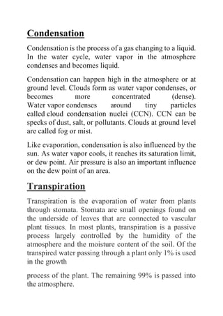 wre hydrological cycle.pdf it is very useful | PDF