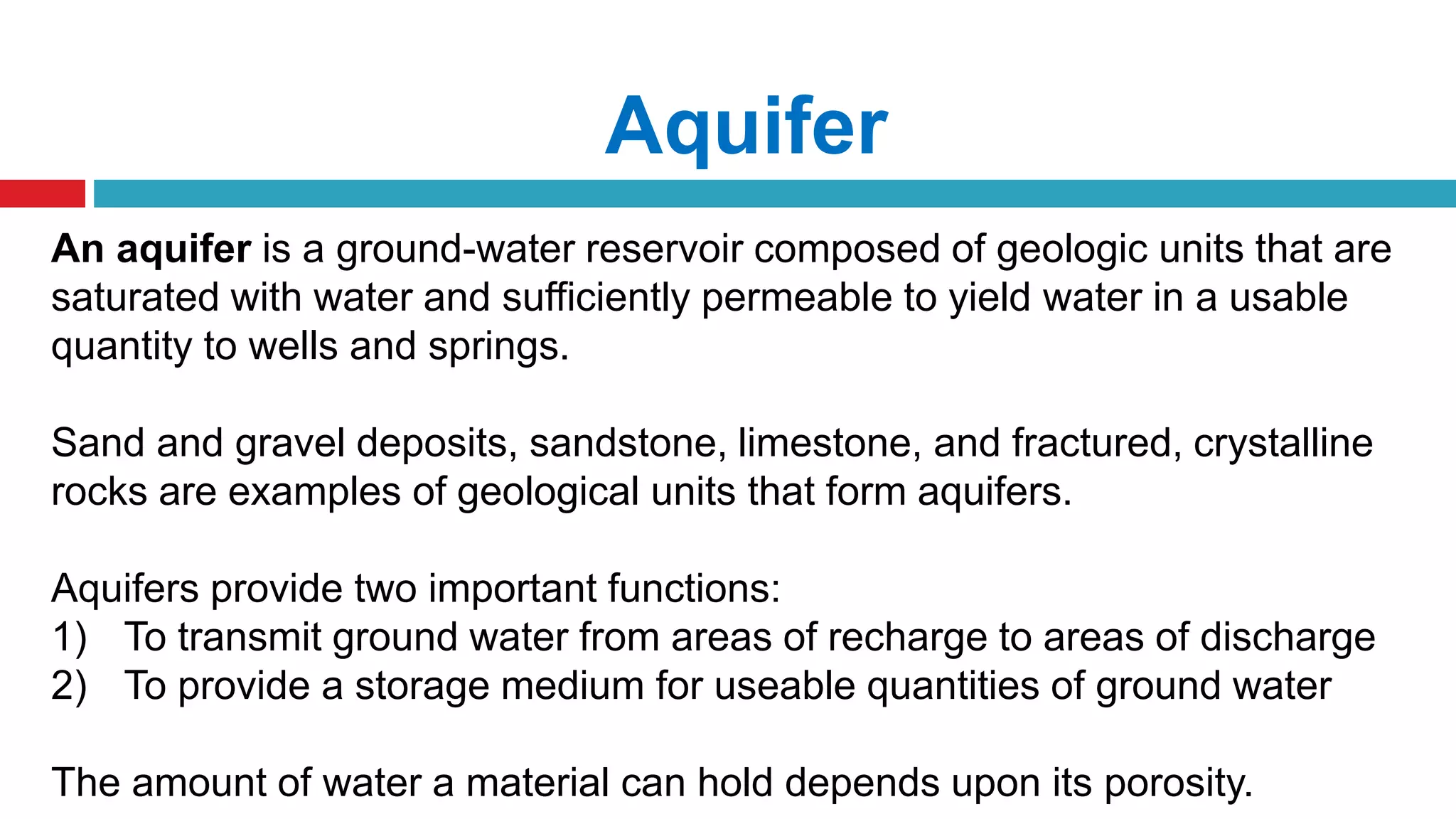 Groundwater Hydrology | PPTX