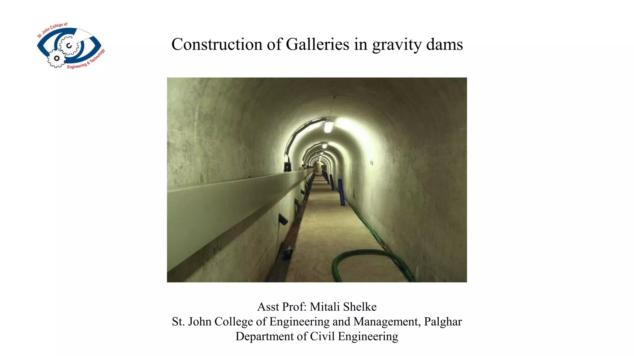 WRE II construction of galleries in gravity dams | PDF