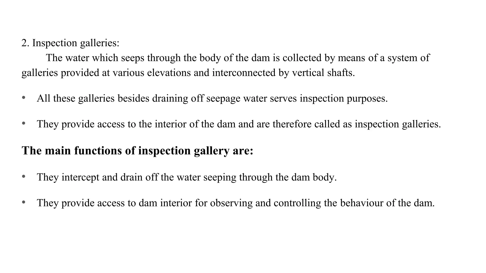 WRE II construction of galleries in gravity dams | PDF