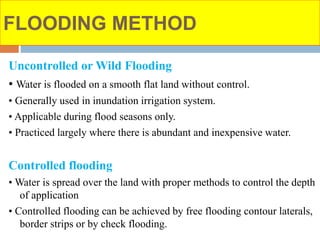 Introduction of Irrigation & it's Methods with Crop classification | PPTX