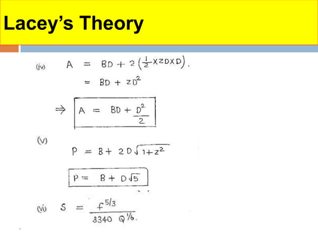 Design of Canal (Kennedy & Lacey Theory) & Diversion Headwork | PPTX ...