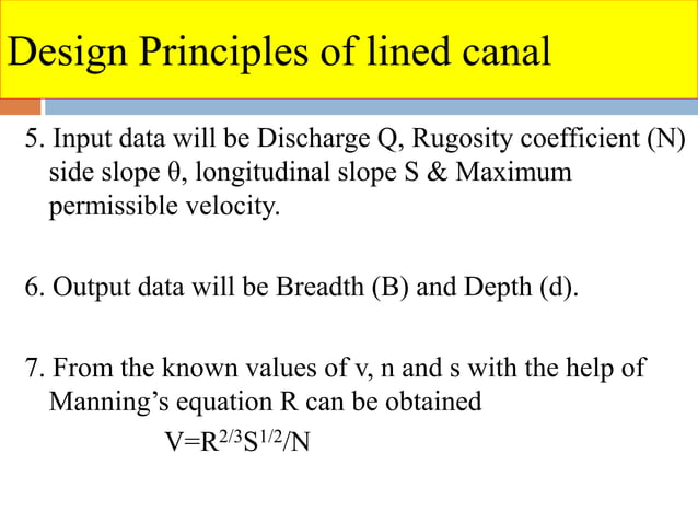 Design of Lined Canal and Canal Lining | PPTX | Geology | Science