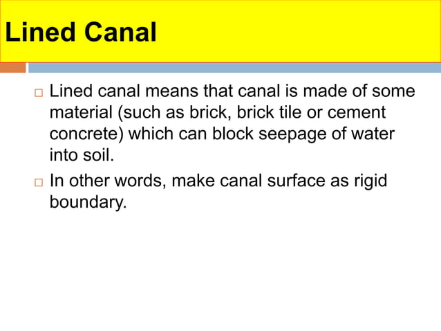 Design of Lined Canal and Canal Lining | PPTX | Geology | Science