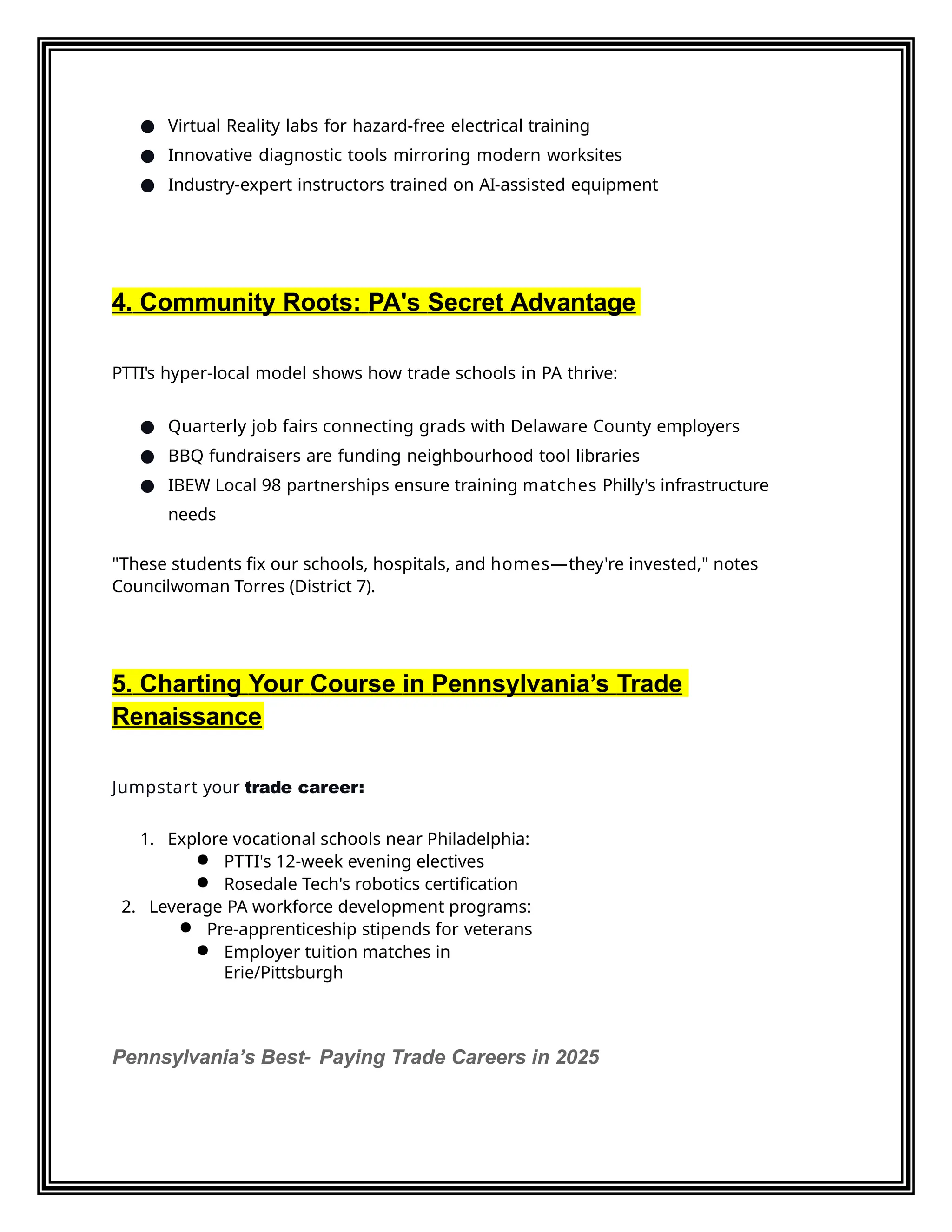 Trade Schools PA: Closing Skilled Trades Gap & Boosting Philly Workforce | PPTX