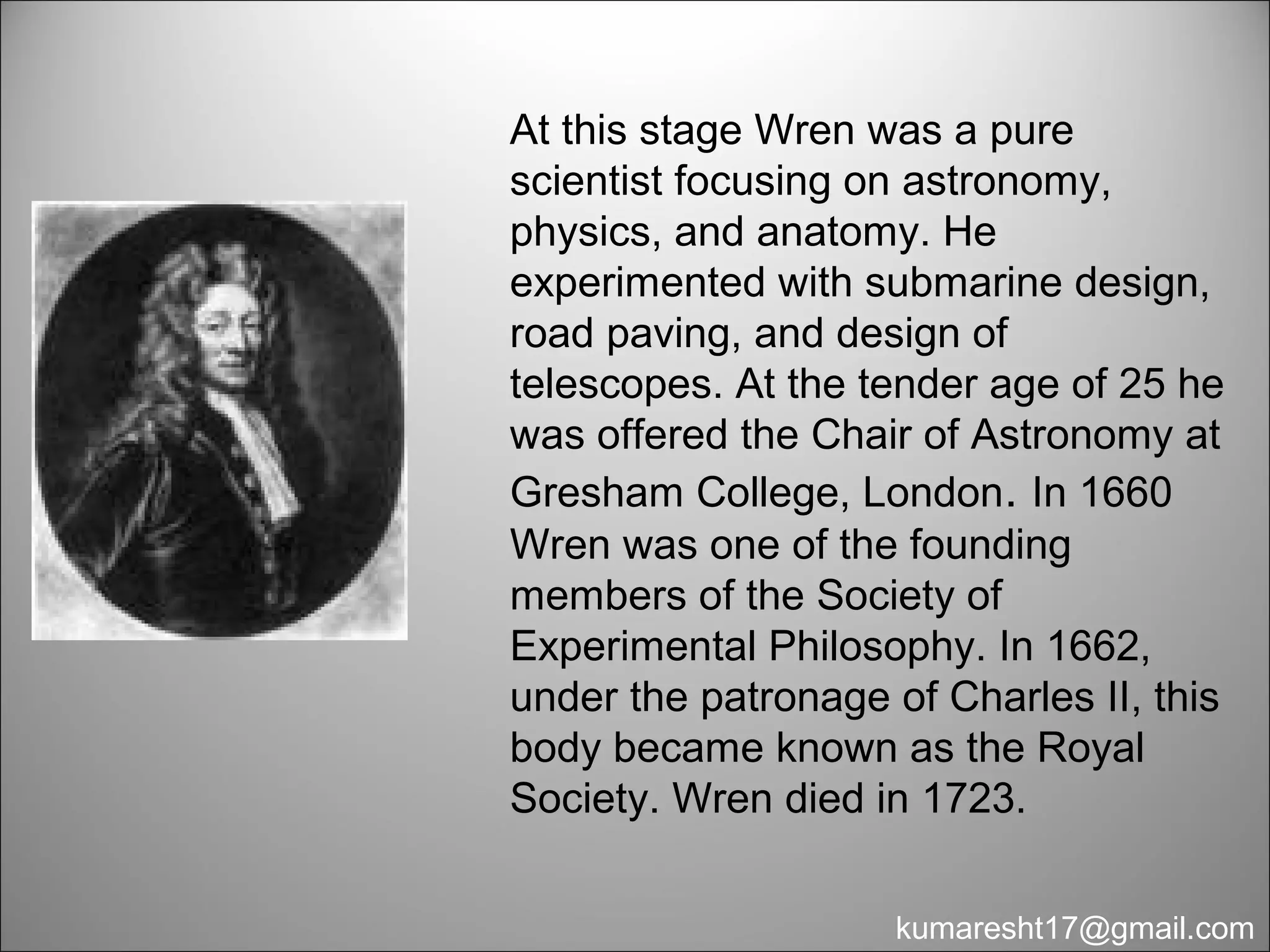 sir christopher wren and works | PPT