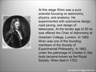 sir christopher wren and works | PPT
