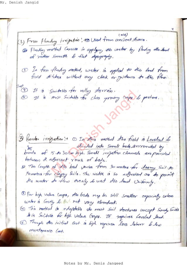 Complete all notes WATER RESOURCE ENGINEERING (WRE) | PDF