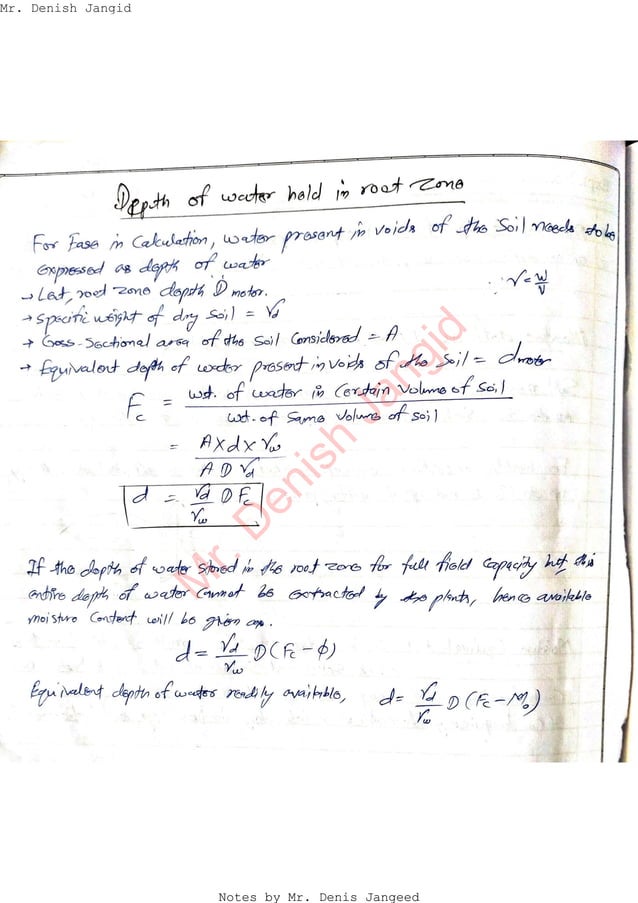 Complete all notes WATER RESOURCE ENGINEERING (WRE) | PDF