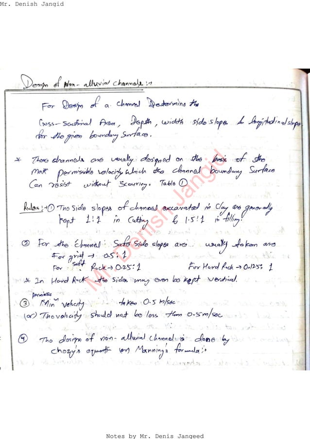 Complete all notes WATER RESOURCE ENGINEERING (WRE) | PDF