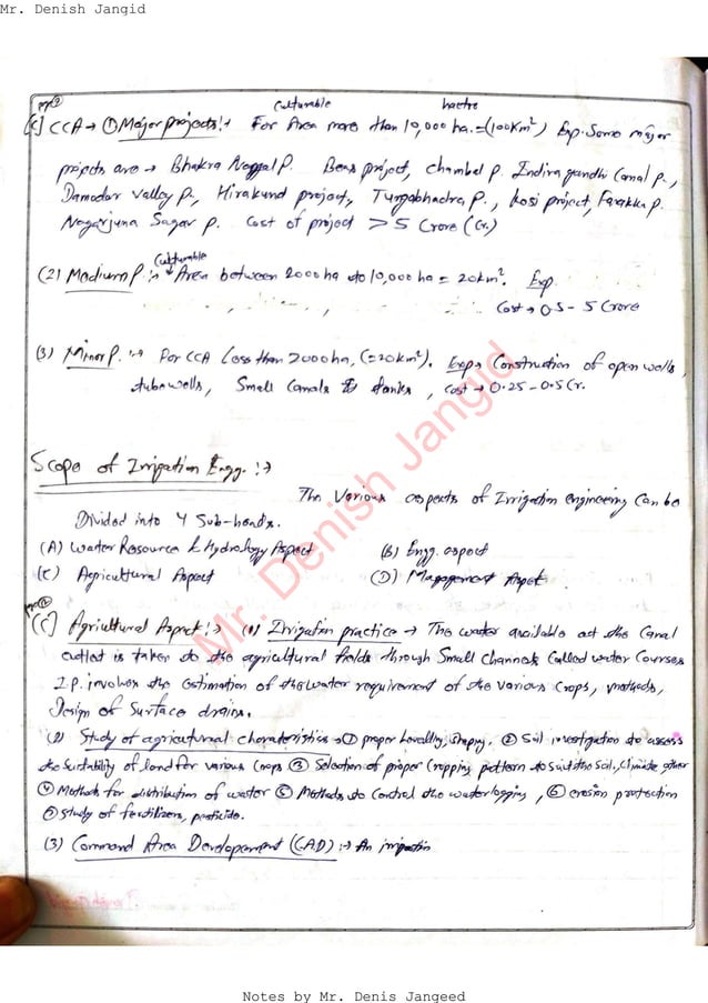 Complete all notes WATER RESOURCE ENGINEERING (WRE) | PDF