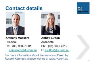 Restructures, redundancies and transfer of business: Getting it Right | PPT