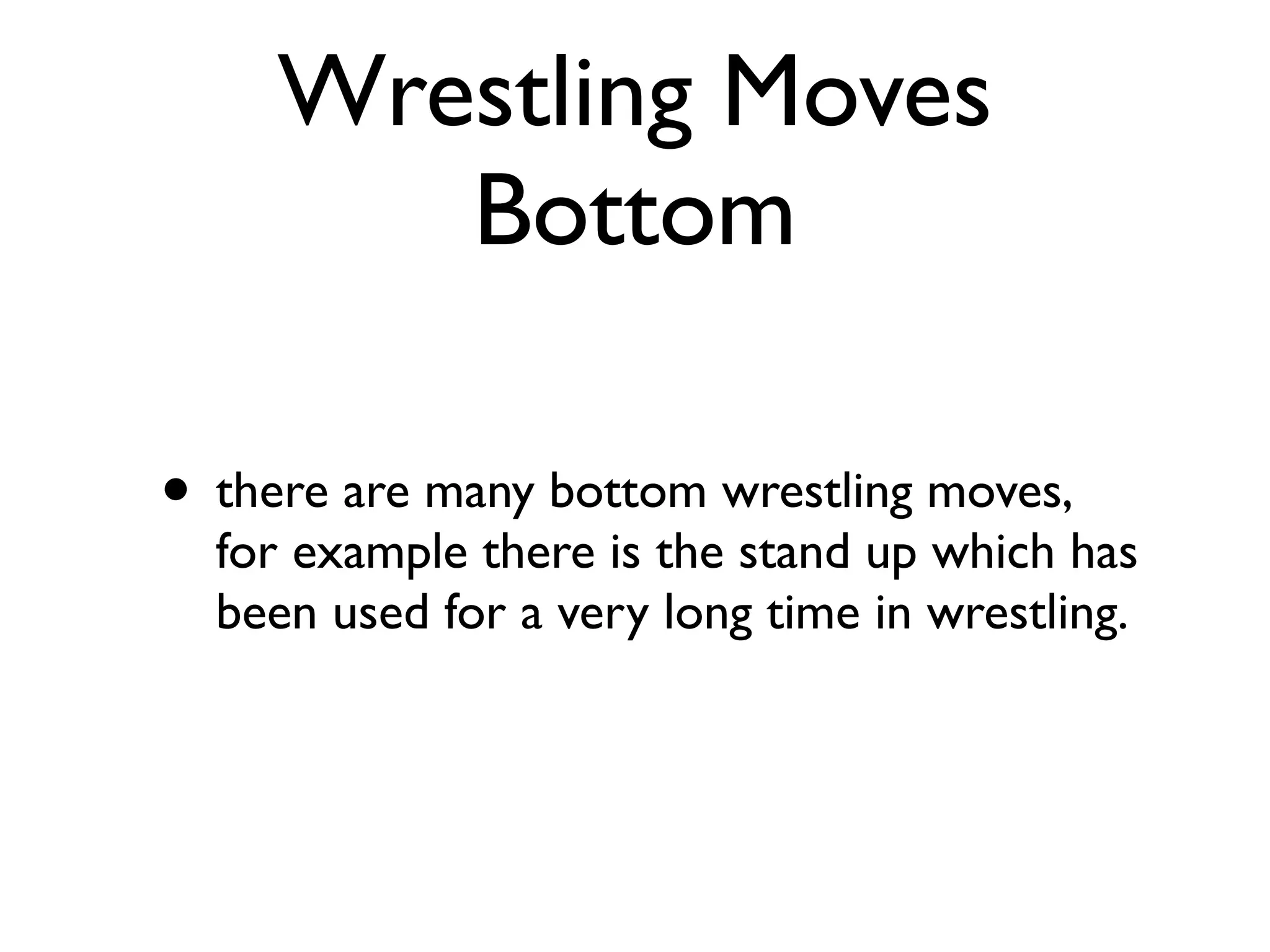 Wrestling presentation | KEY