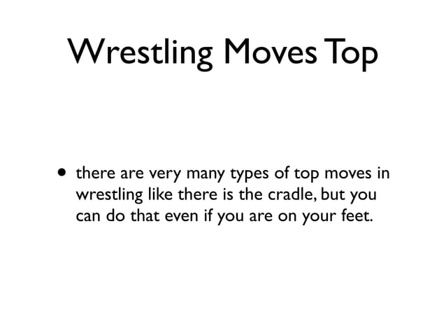 Wrestling presentation | KEY