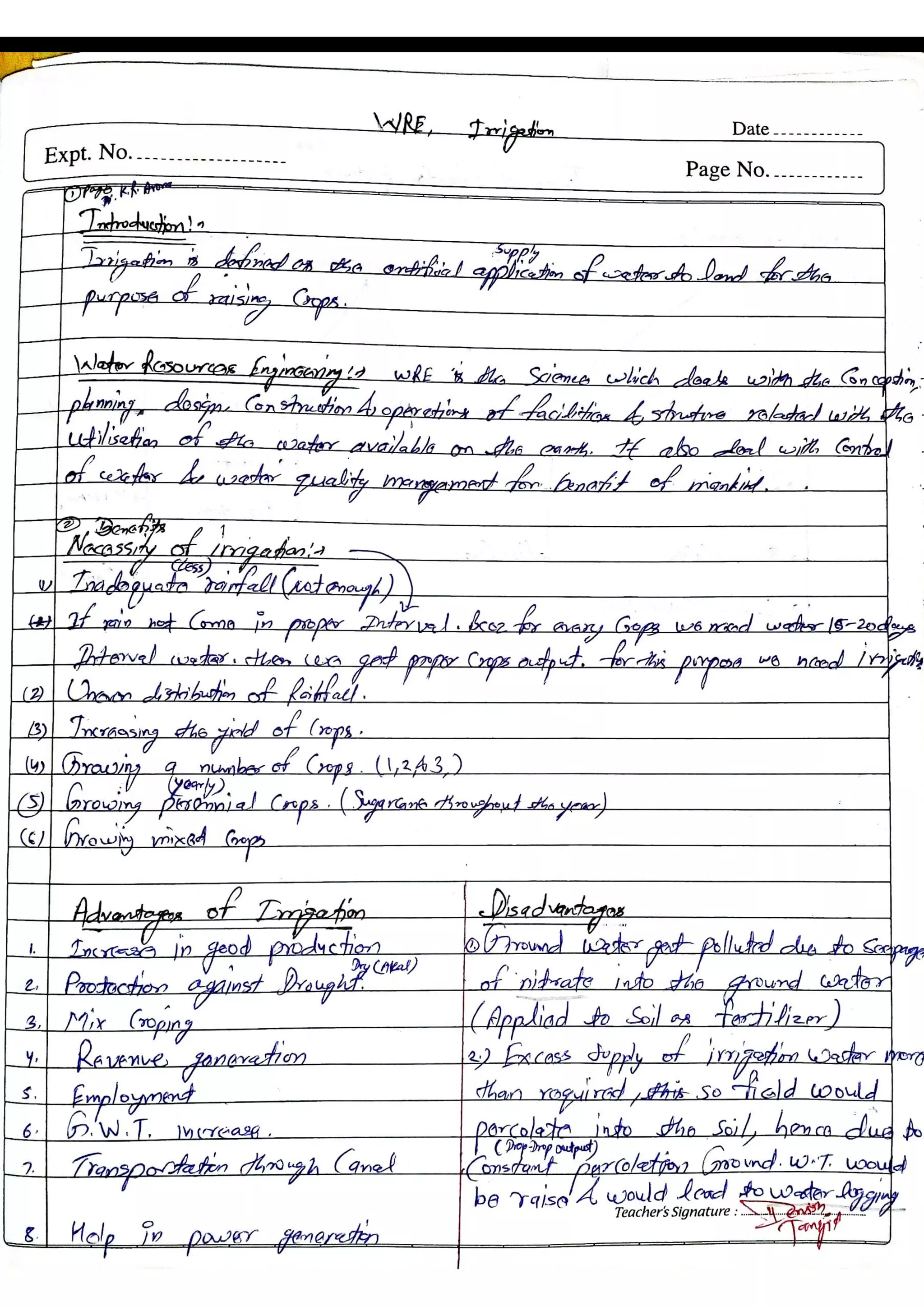 Introduction of WATER RESOURCE ENGINEERING Unit 1 Definitions functions ...