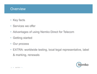 Nemko Direct for Telecom - ND4T | PDF