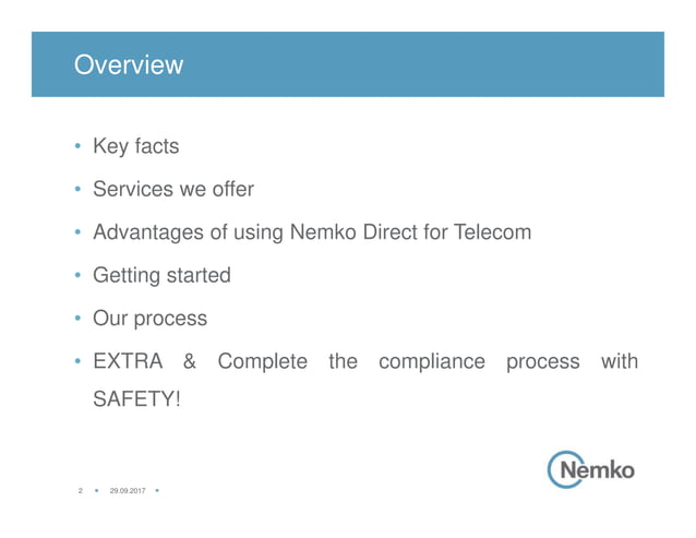 Nemko Direct for Telecom + CB | PPT