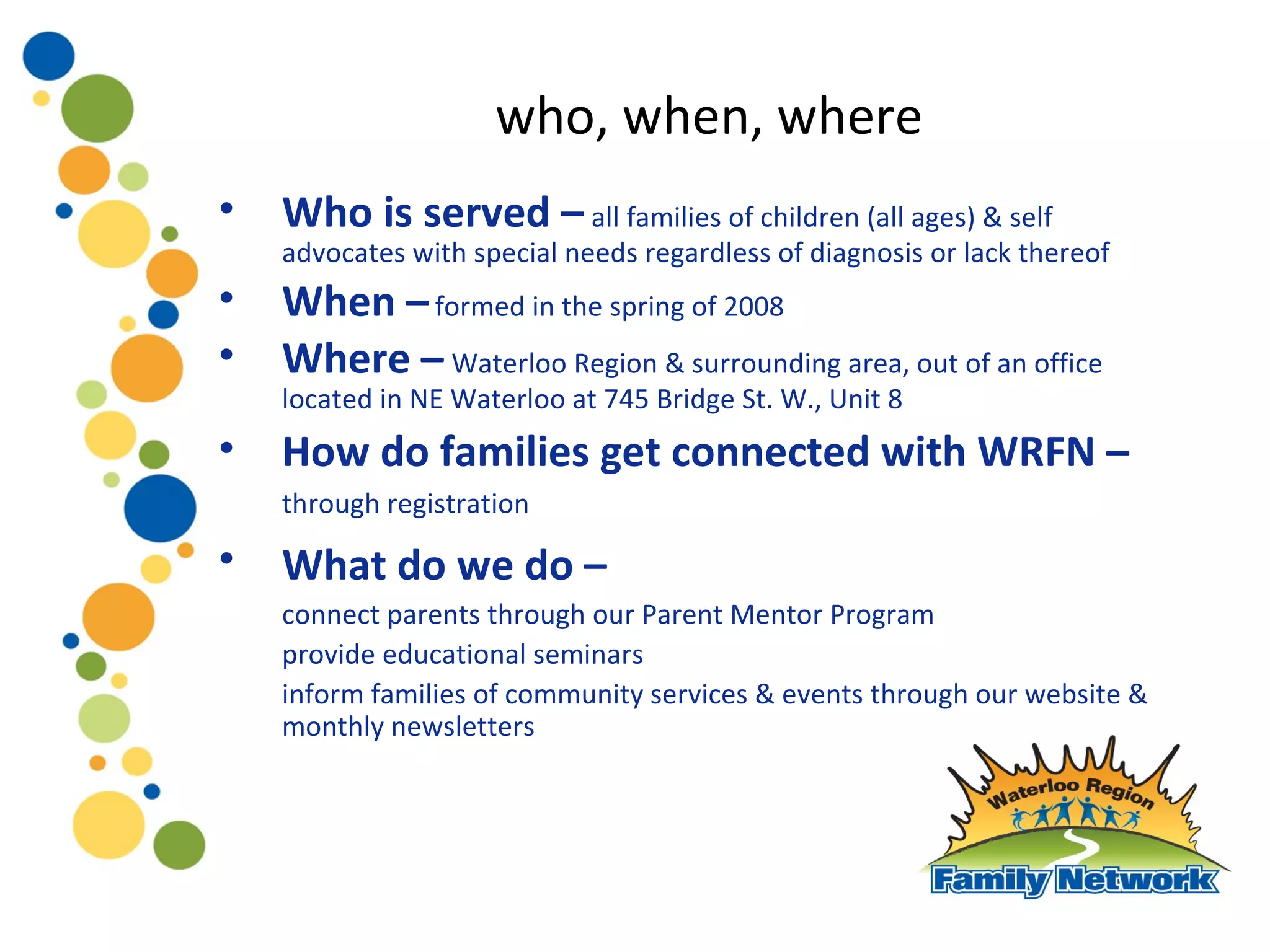 Waterloo Region Family Network | PPT | Parenting | Family and Relationships