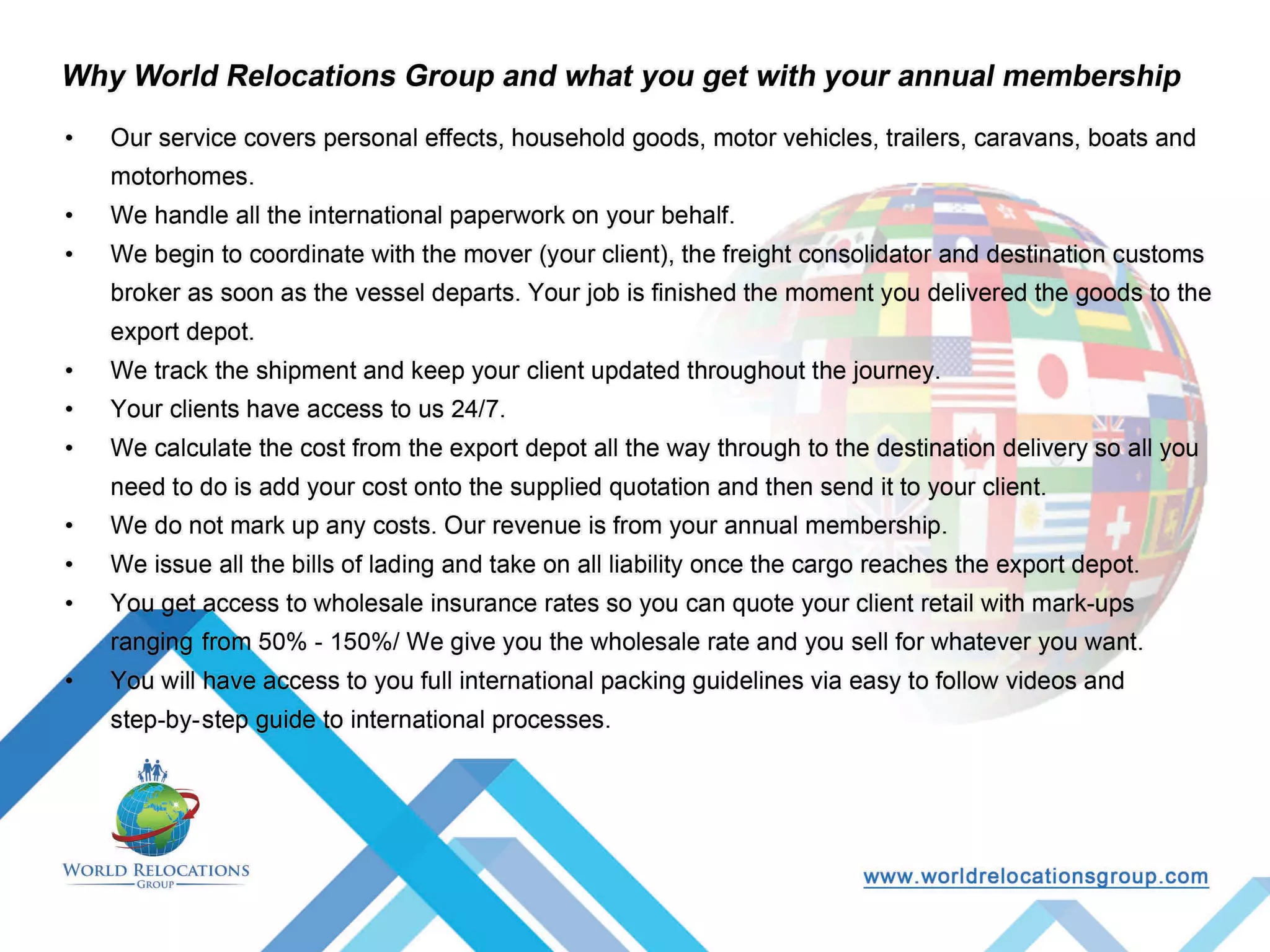 World Relocations Group - International Removalist Brochure | PPT