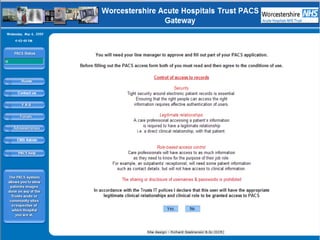 Worcesrershire NHS Trust PACS Gateway | PPT