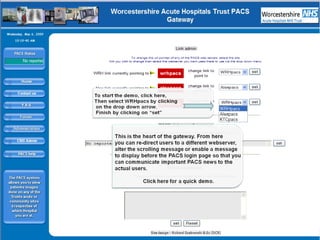 Worcesrershire NHS Trust PACS Gateway | PPT