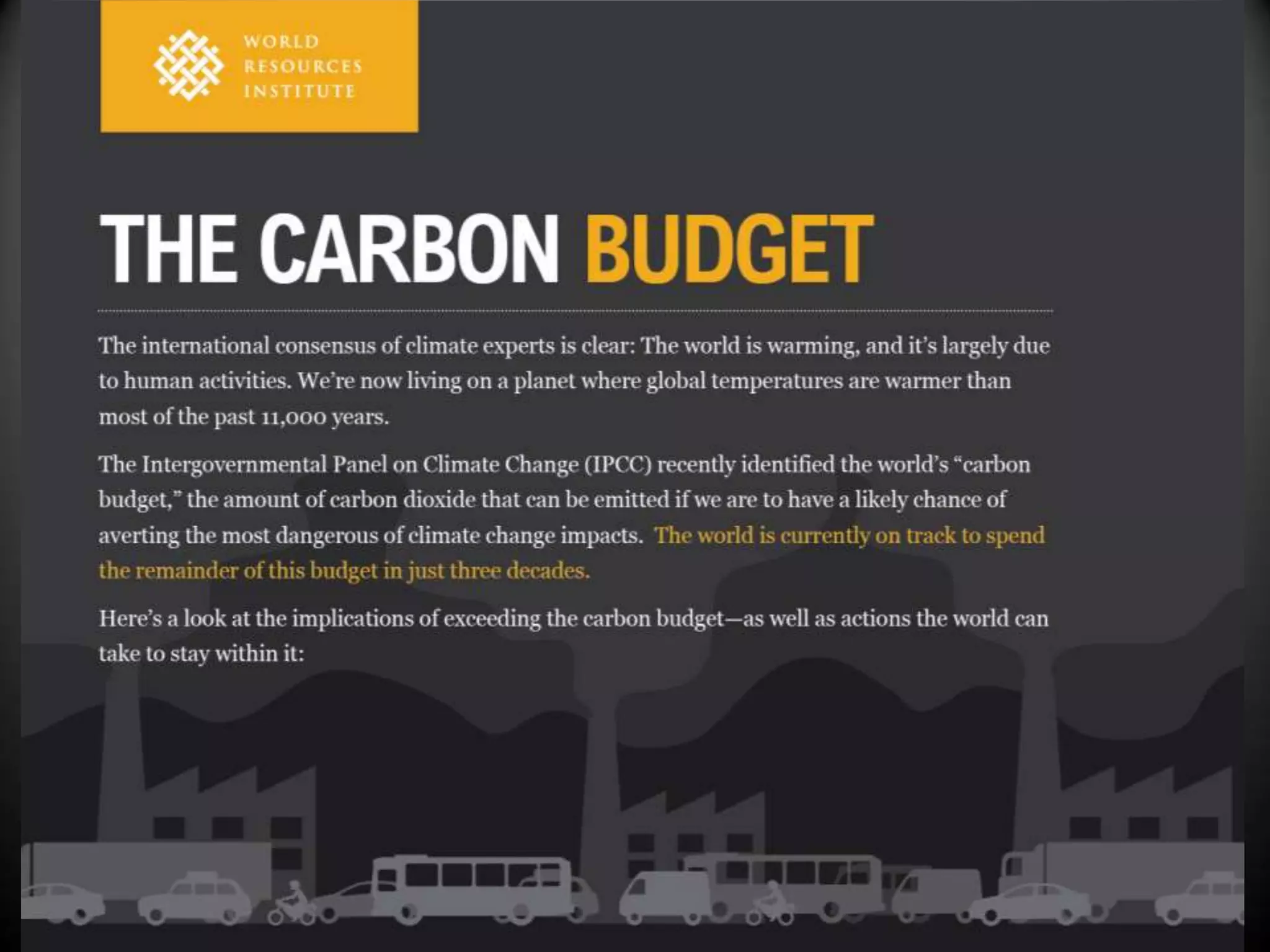 Infographic: The Global Carbon Budget | PPTX