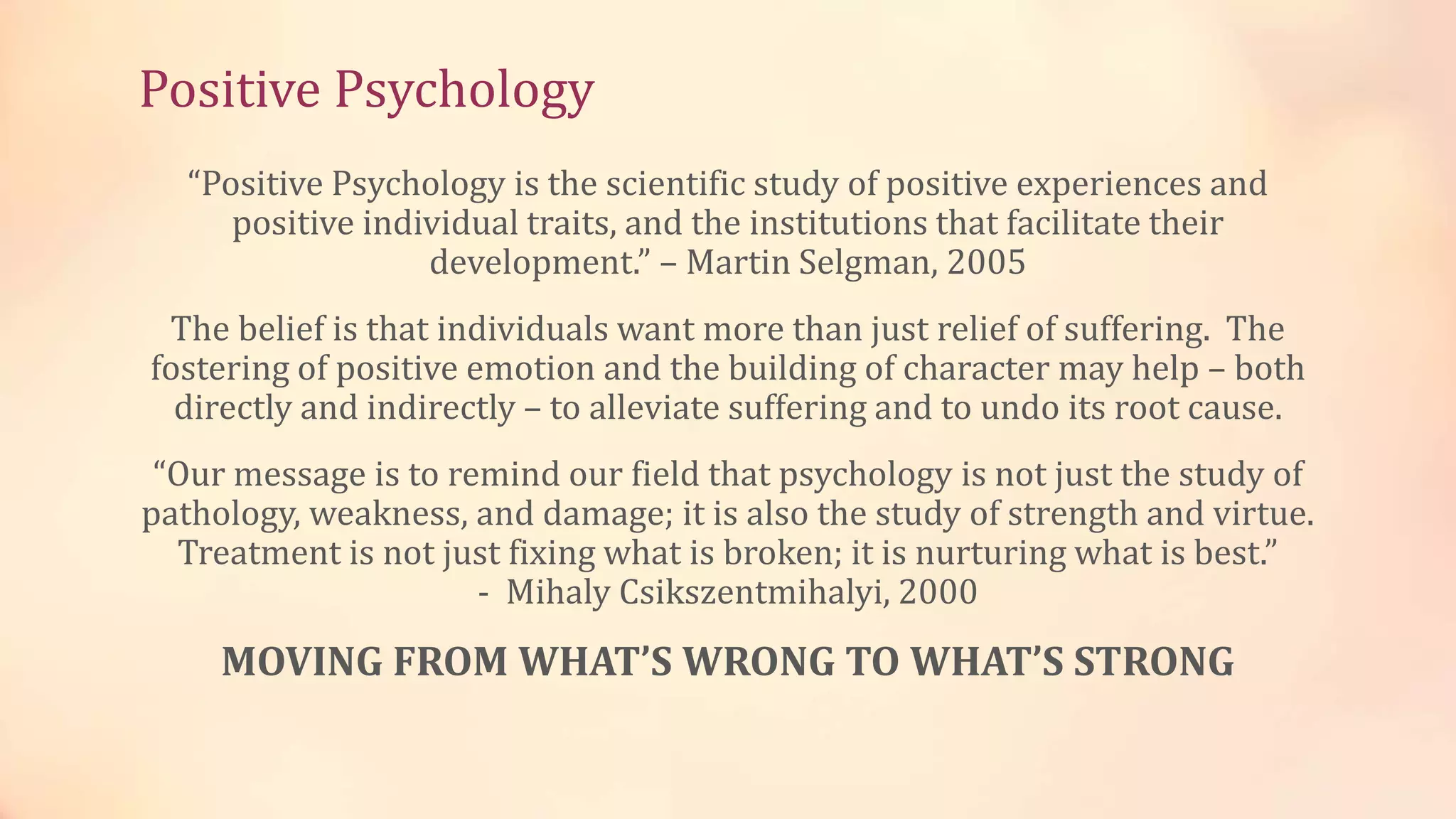 Positive psychology | PPTX
