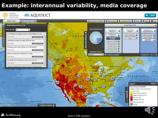 WRI's Aqueduct: an interactive map of water risk and stress | PPT