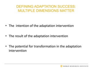 Vulnerability Assessment Uptake for Adaptation Success | PPT