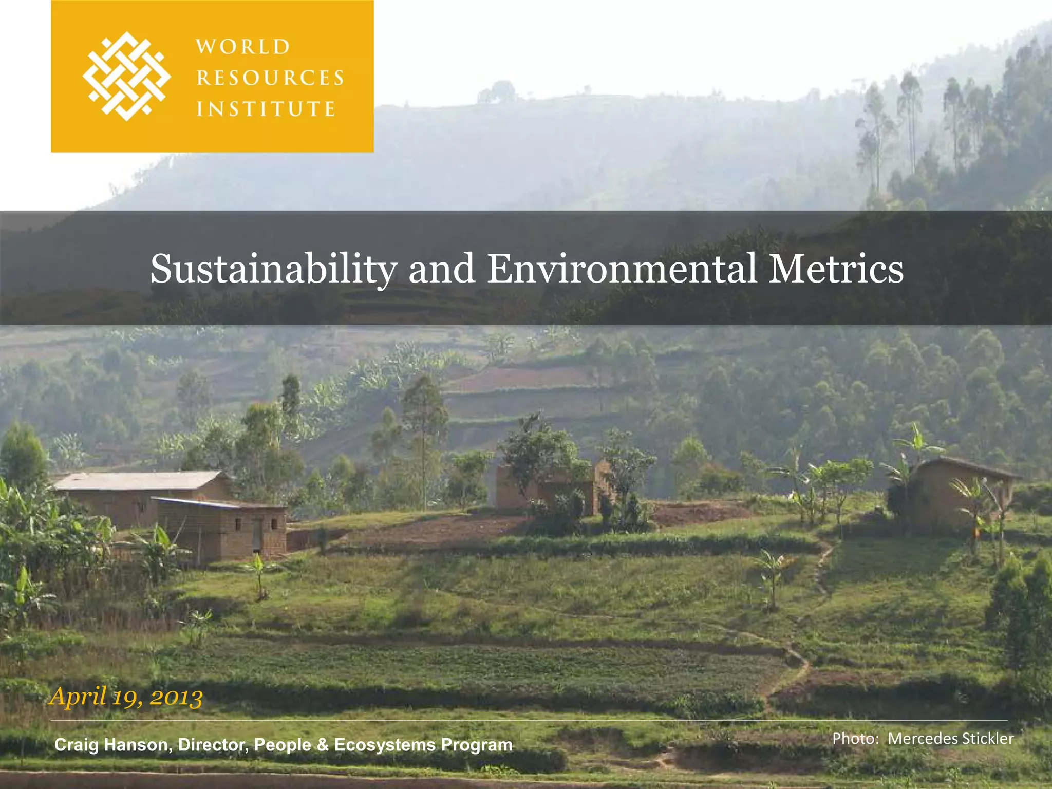 Sustainability and Environmental Metrics | PDF