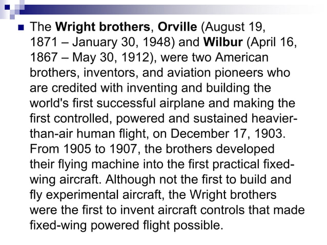 Wright brothers | PPT