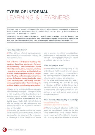 Work-related Informal Learning | PDF