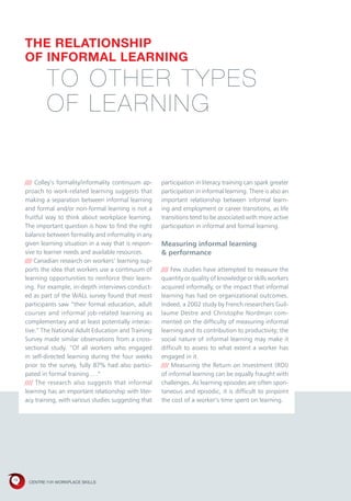 Work-related Informal Learning | PDF