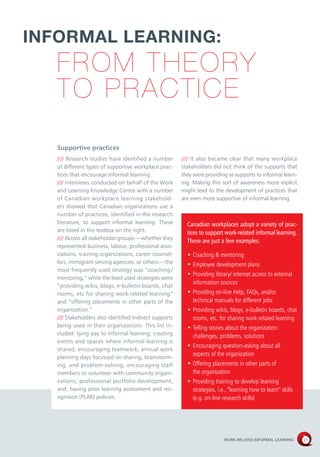 Work-related Informal Learning | PDF