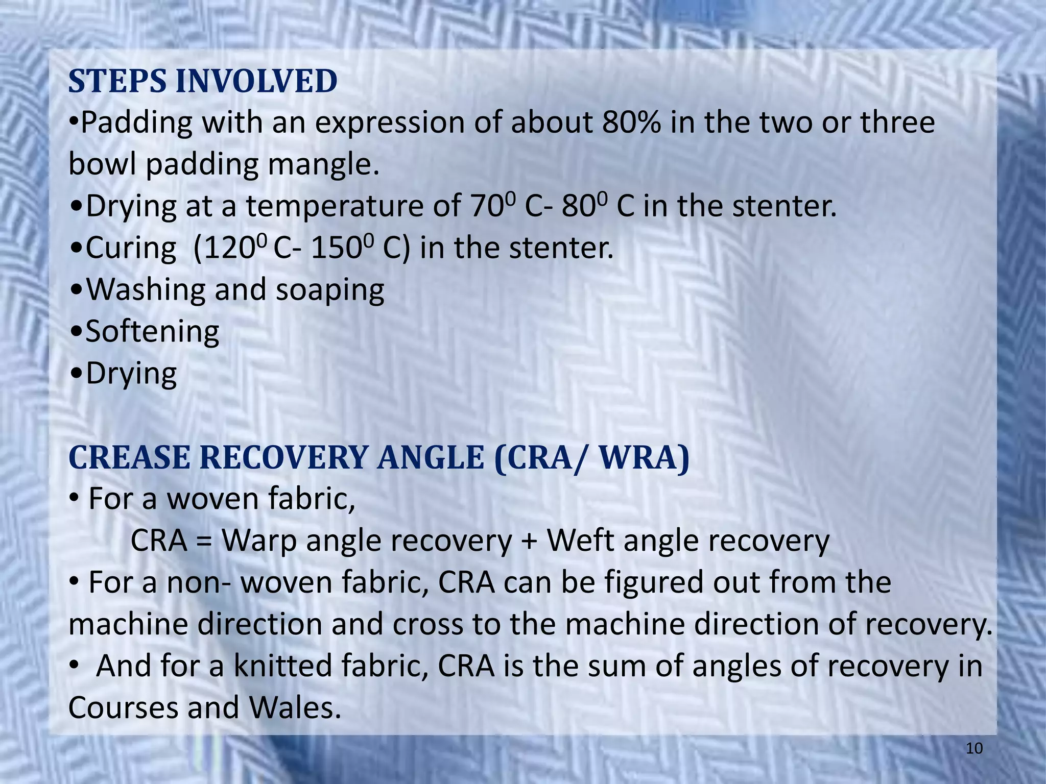 Wrinkle resist finish | PPTX