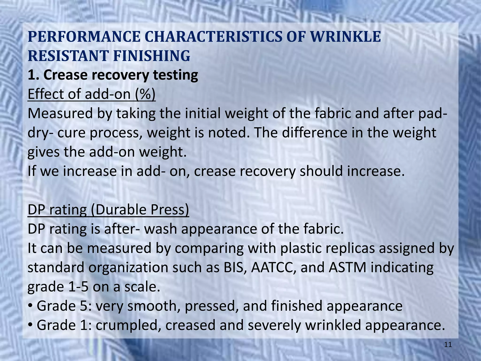 Wrinkle resist finish | PPTX