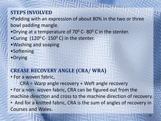 Wrinkle resist finish | PPTX