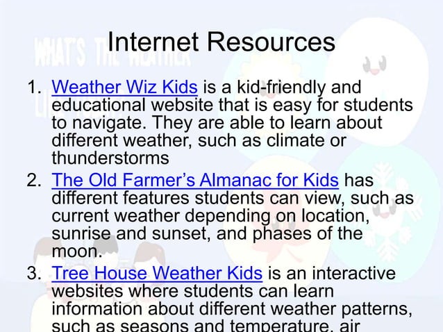 3rd Grade - Weather - Technology Module Presentation | PPTX