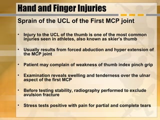 hand injuries in sports | PPT